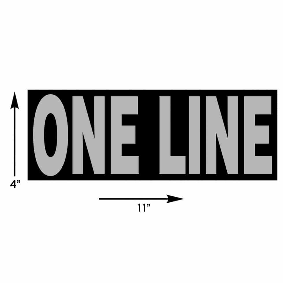 Identification Placards (one line) — Cowell Tactical - Bonners Ferry, Idaho